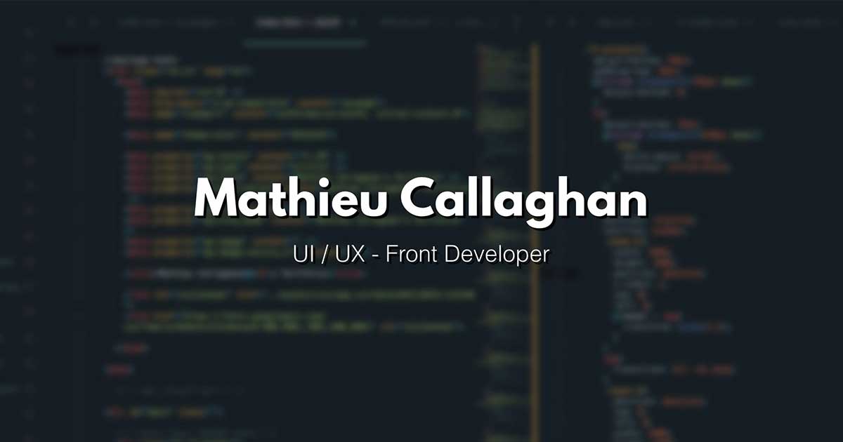 Mathieu Callaghan's Portfolio